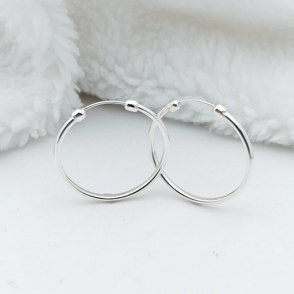 Argolla clásica gruesa - Lluvia de Plata